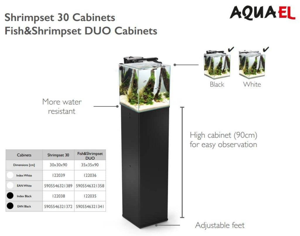 Aquael Fish & Shrimp Set Duo Cabinet Black – Aqua Premium