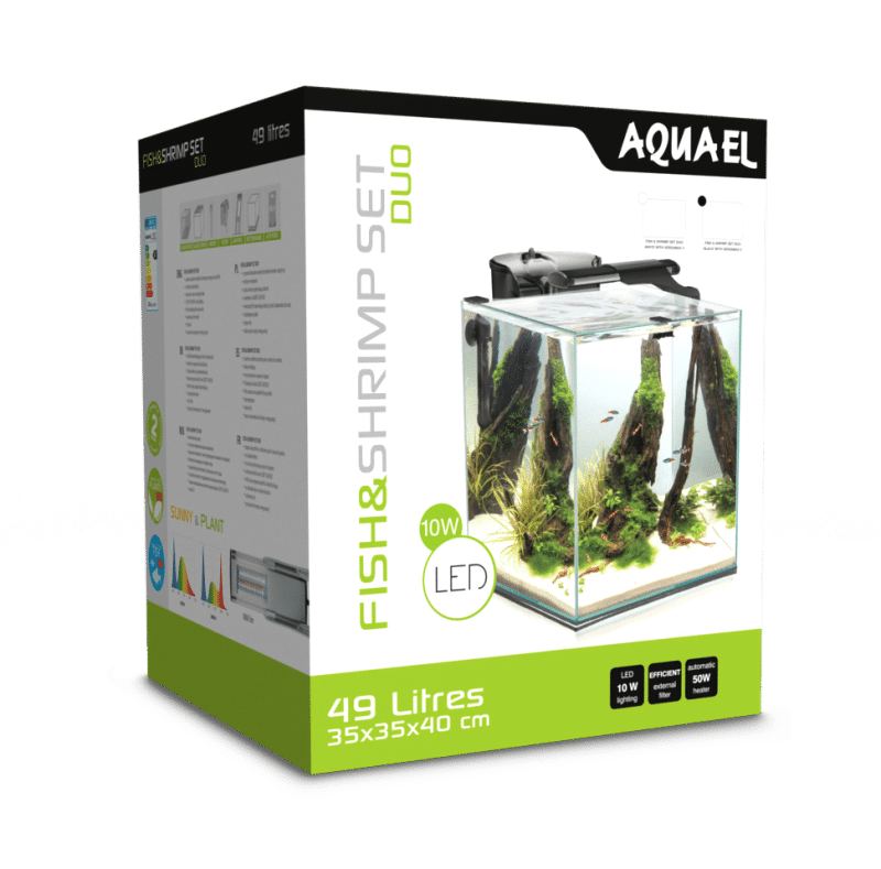 Aquael Fish & Shrimp Set Duo 35 Black Aquarium – Aqua Premium