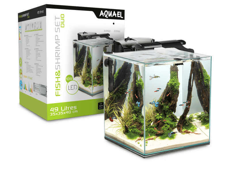 Aquael Fish & Shrimp Set Duo 35 Black Aquarium – Aqua Premium