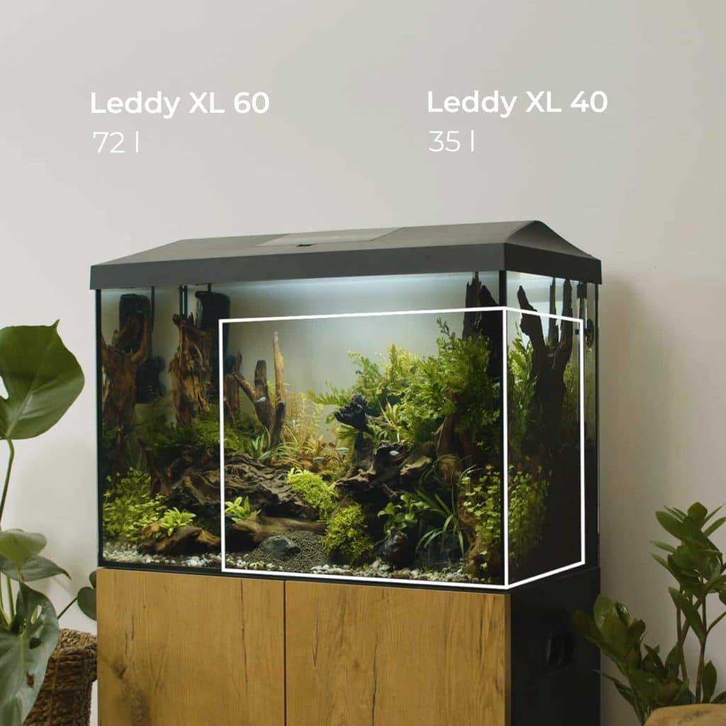 Aquael Leddy 40XL Day & Night Black Aquarium – Aqua Premium